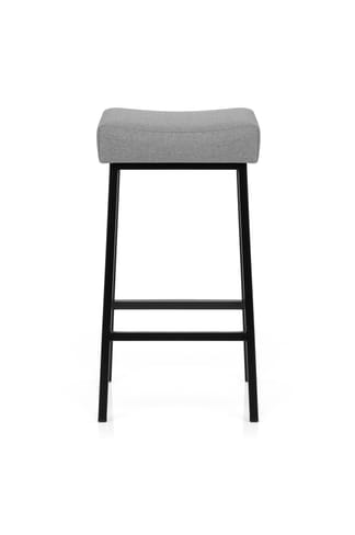 Uno Bar Stool Light Grey Fabric - Atlantic Shopping