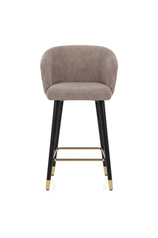 Boston Bar Stool Taupe Fabric - Atlantic Shopping