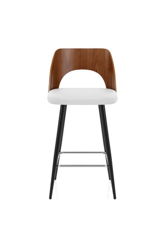 Leo Bar Stool Walnut & White - Atlantic Shopping