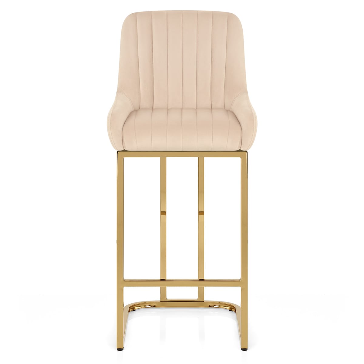 Paget Bar Stool Champagne Velvet Atlantic Shopping