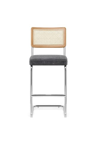 Clara Bar Stool Charcoal Fabric - Atlantic Shopping