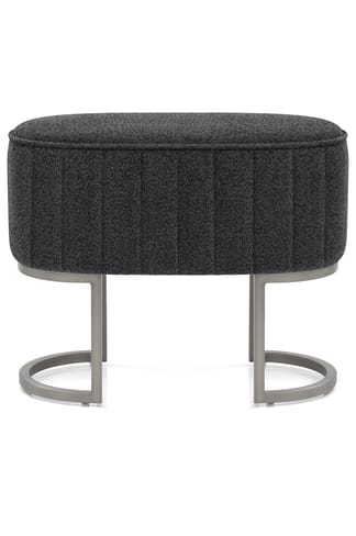 Duet Brushed Graphite Stool Charcoal Fabric - Atlantic Shopping