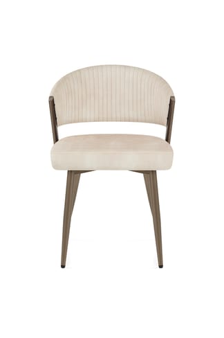Lusso Dining Chair Cream Velvet - Atlantic Shopping
