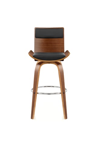 Harper Bar Stool Walnut & Black - Atlantic Shopping
