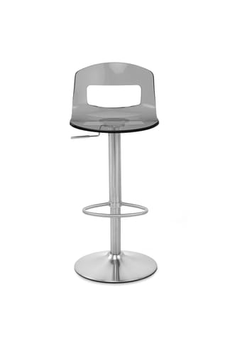 Stardust Brushed Steel Stool Smoked - Atlantic Shopping