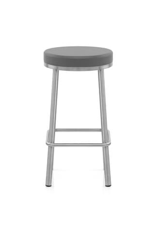 Vision Brushed Steel Stool Grey - Atlantic Shopping