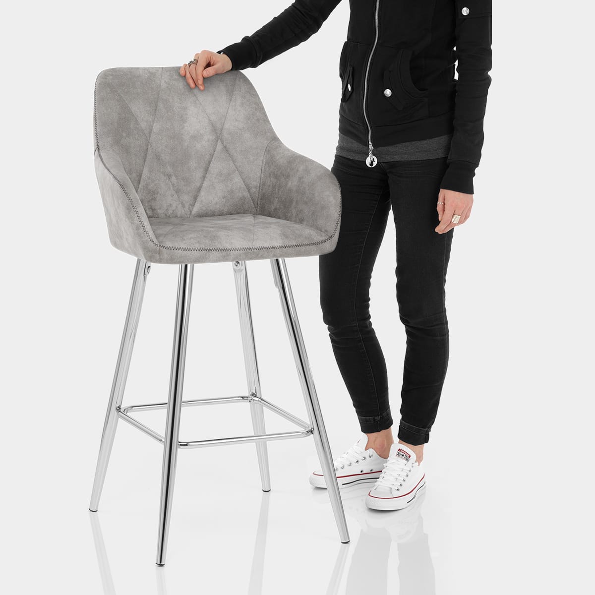 Mason Bar Stool Light Grey Atlantic Shopping