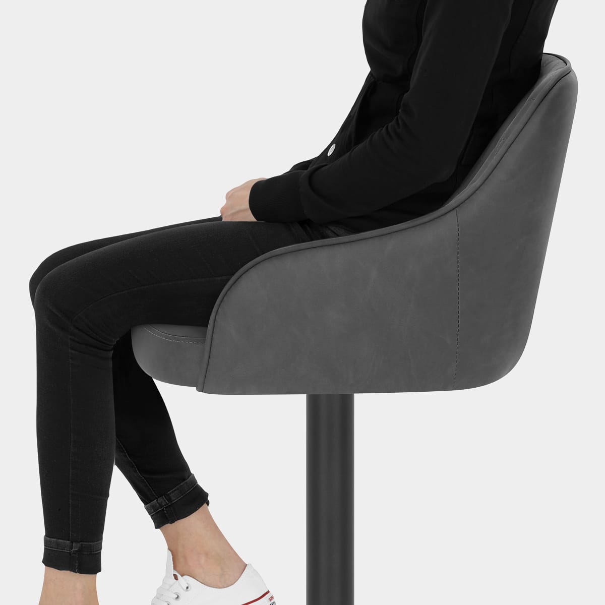 Perth Bar Stool Charcoal - Atlantic Shopping