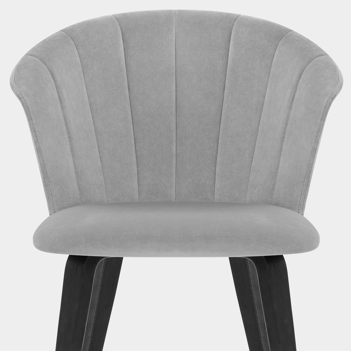 Scroll Dining Chair Grey Velvet - Atlantic Shopping